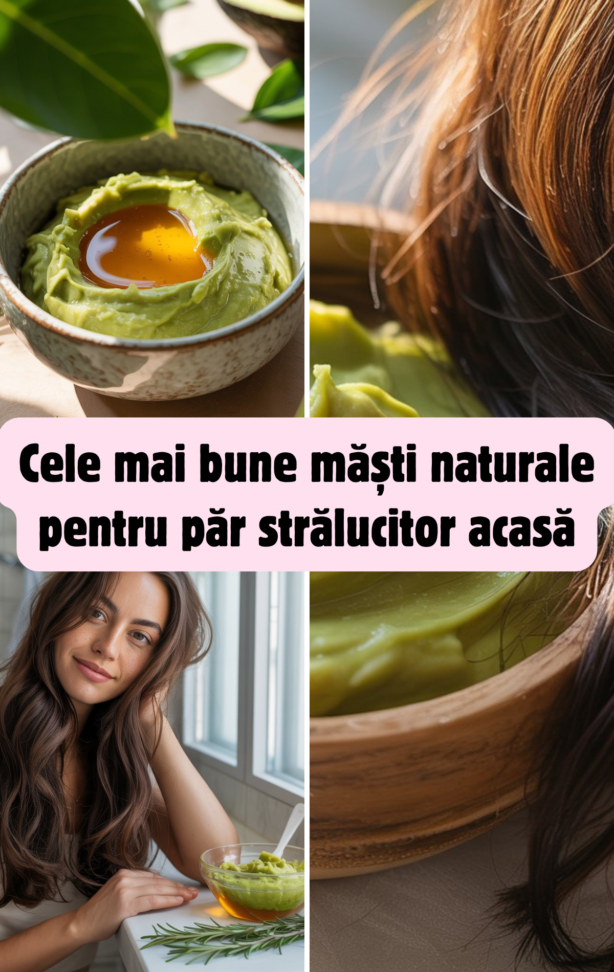 Cele mai bune măști naturale pentru păr strălucitor acasă